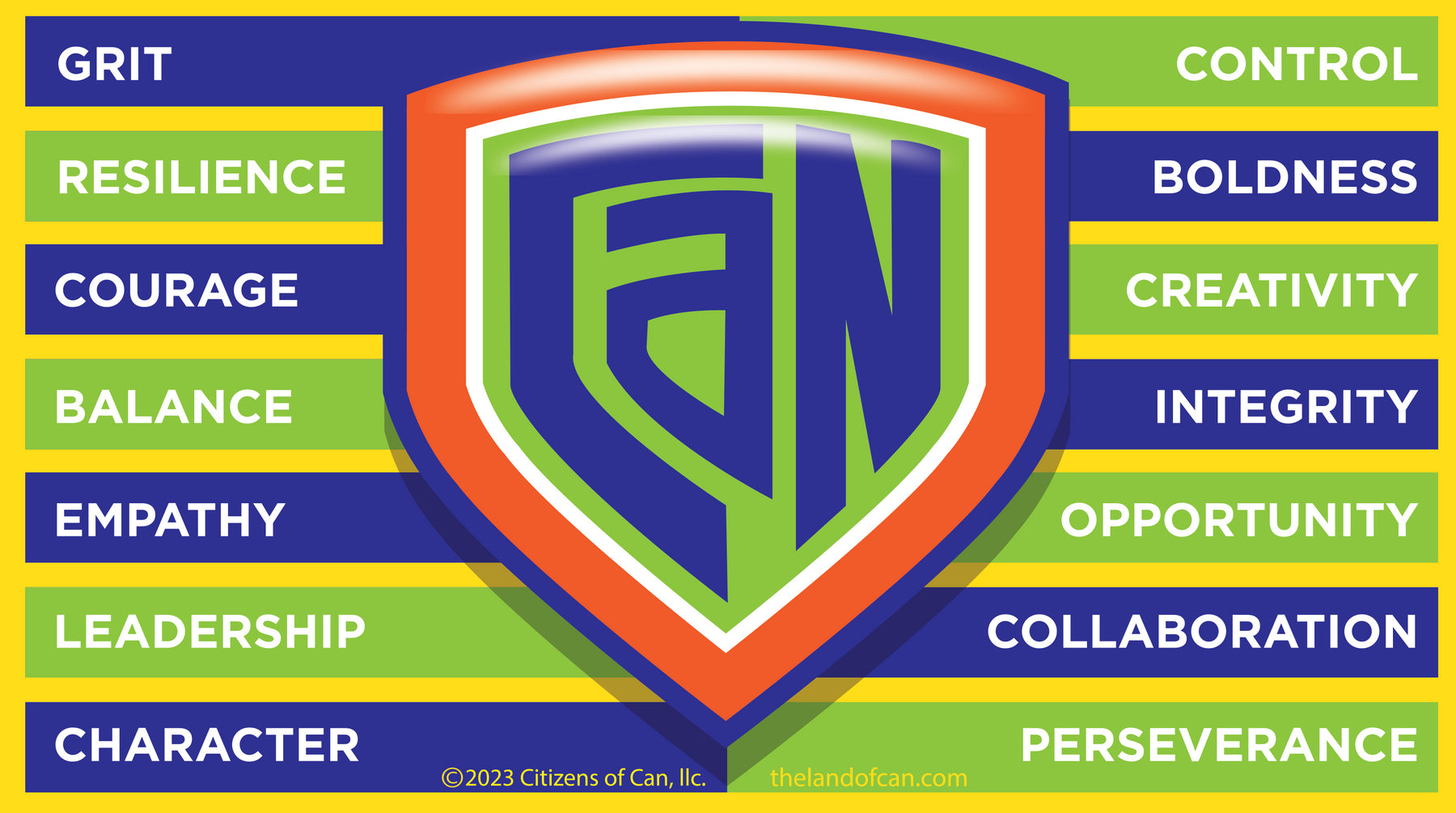 Vinyl CAN banner for classroom or room#N#– The Land Of Can