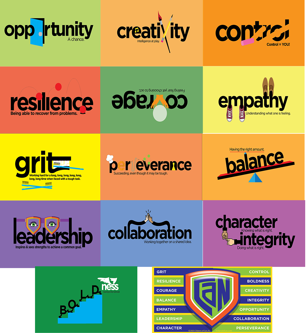 Words of Can 14-poster set plain – The Land Of Can